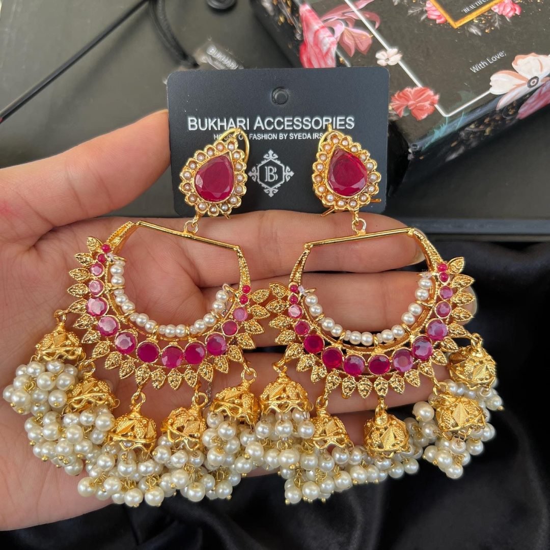 SUNAARI CHAND JHUMKI – Bukhari Accessories